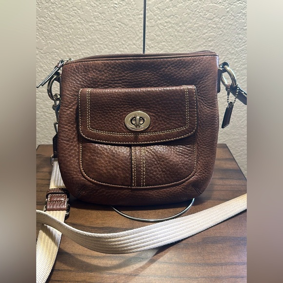 Coach | Bags | Coach Hamilton Crossbody Brown Pebbled Leather | Poshmark